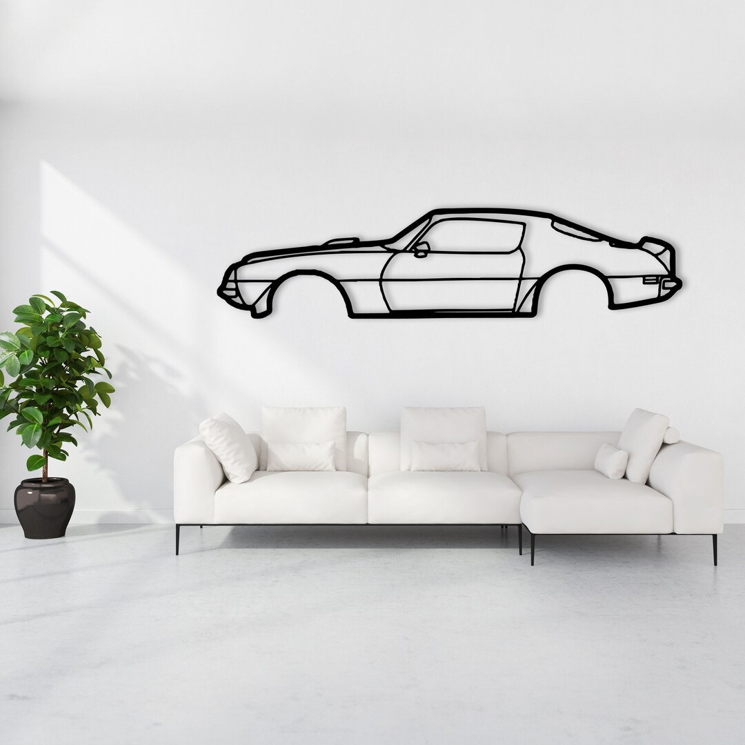 1977 Pontiac Firebird Silhouette Metal Wall Art: Garage Decor - Etsy
