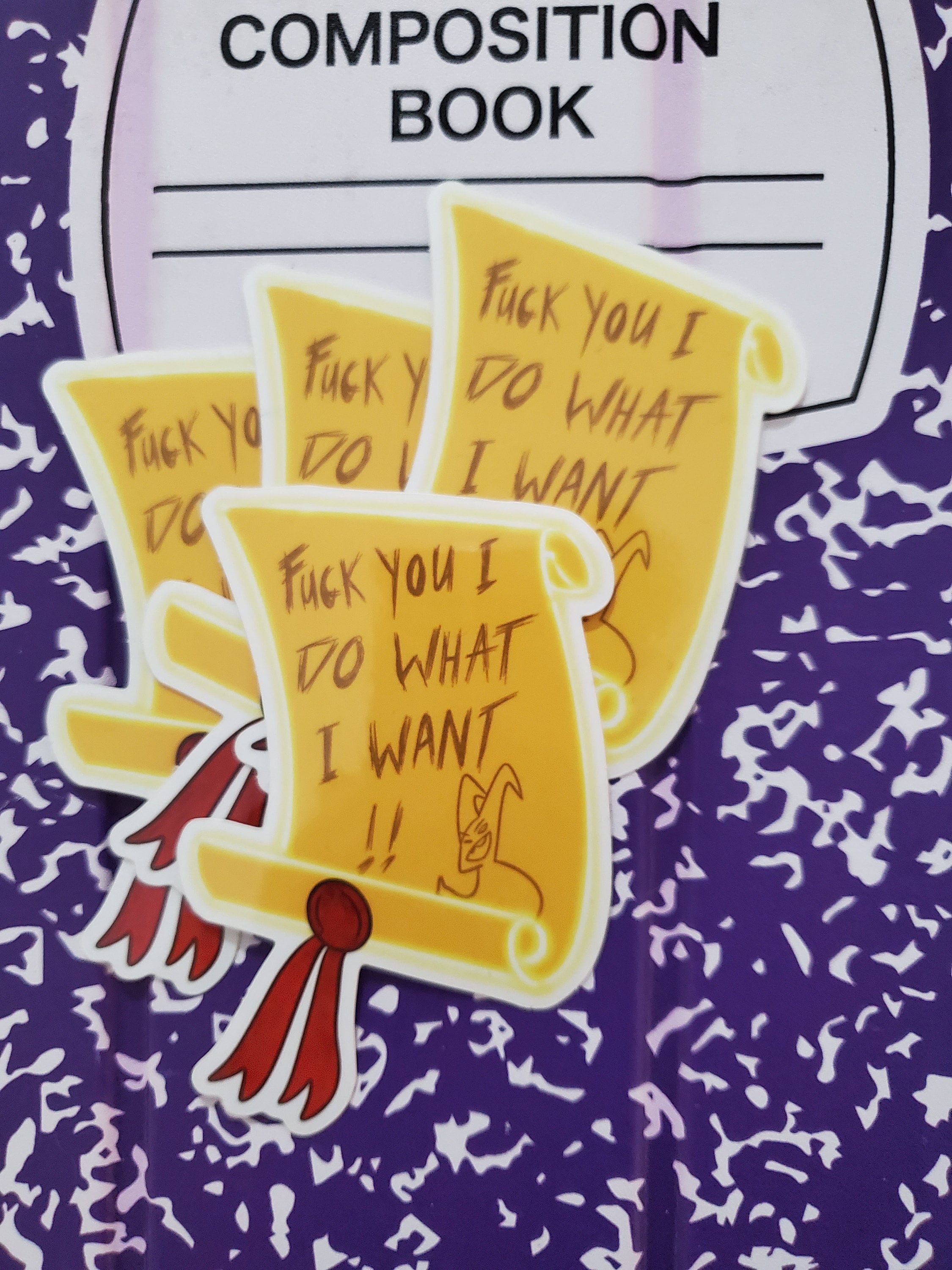 Hazbin Hotel Adam Scroll Inspired Sticker - Etsy