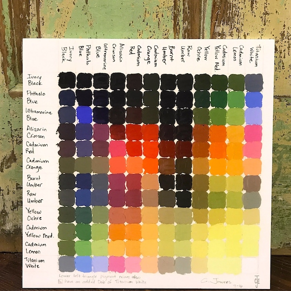 Paint Color Charts - Etsy