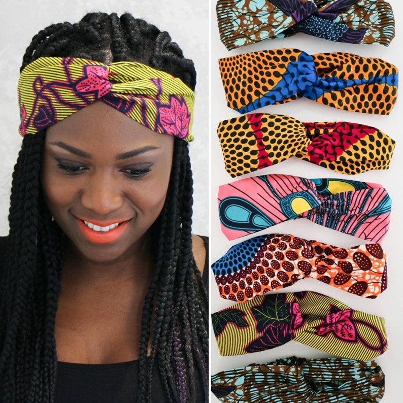 Turban Headbands African Print Headband Ankara Knot Tie Etsy