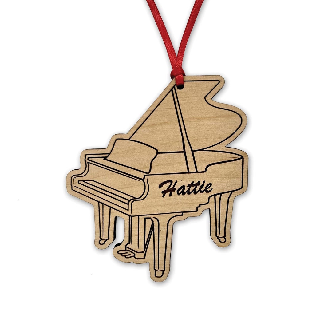 Personalized Grand Piano Christmas Ornament - Pianist Ornament - Piano ...