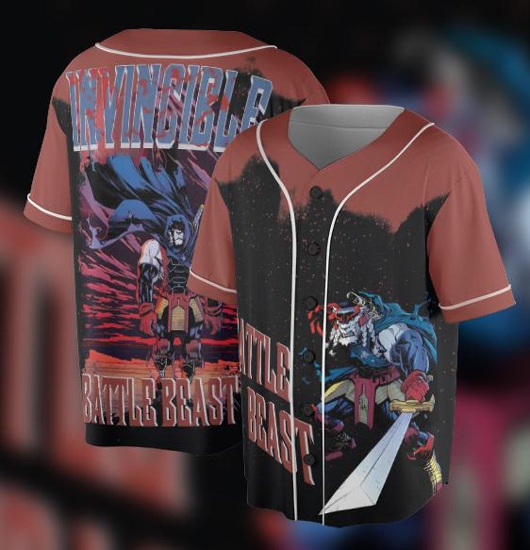 Battle Beast Invincible Jersey, Vintage Invincible TV Show Mark Jersey ...