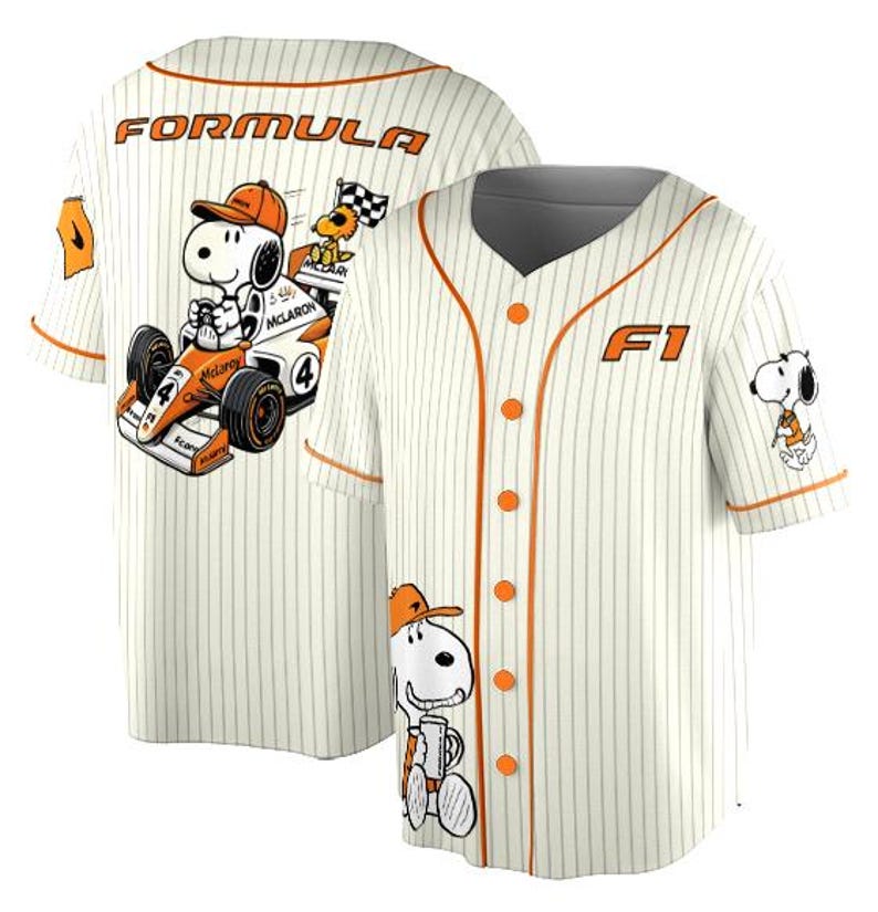 Snoopy Formula 1 Car Jersey, Mclaren F1 Car Jersey - Etsy