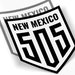 505 Two Sticker Set: 4″ X 5" New Mexico Area Code Black and White ...