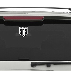 505 Two Sticker Set: 4″ X 5" New Mexico Area Code Black and White ...