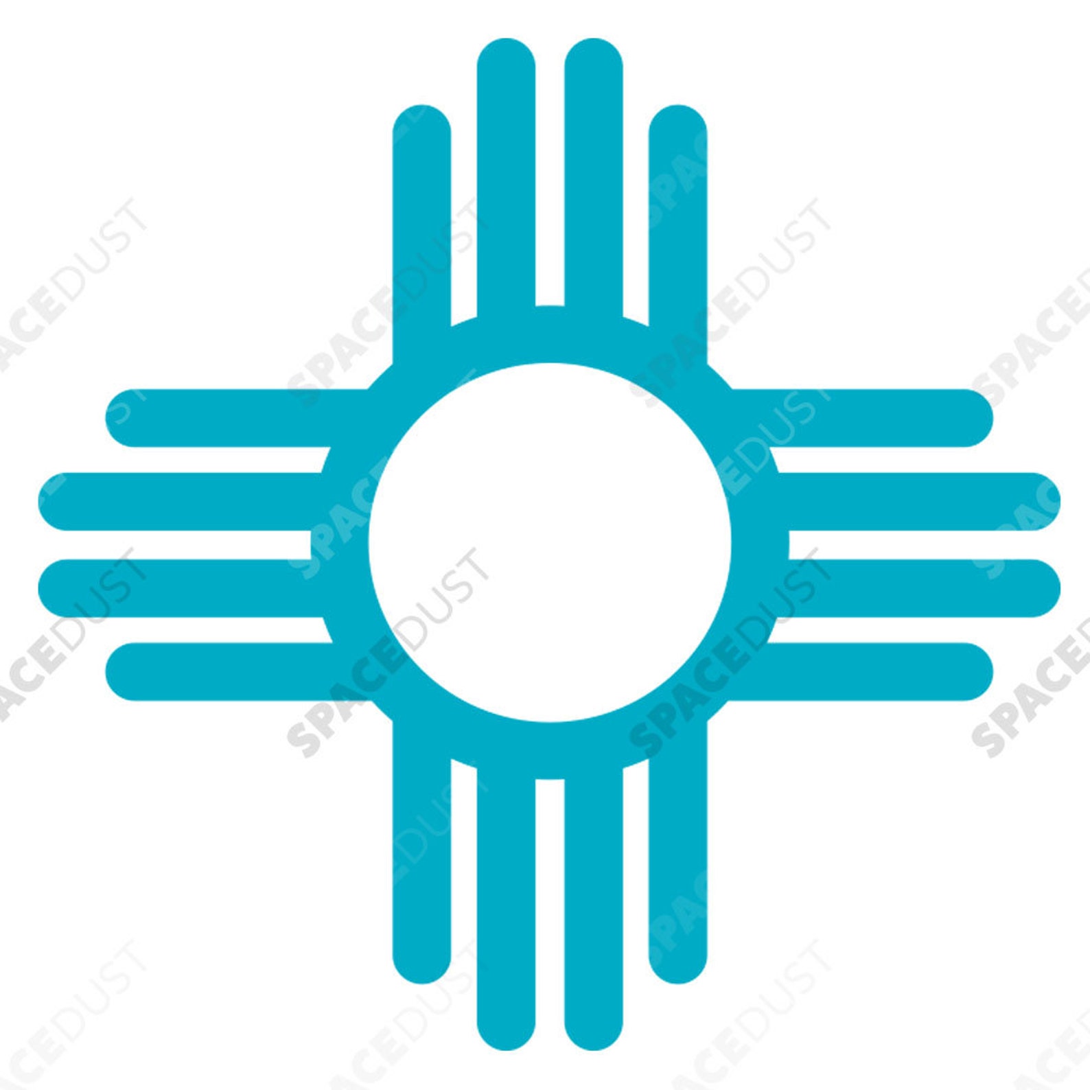Zia Symbol Sticker / Decal New Mexico State Zia Pueblo Sun Symbol ...