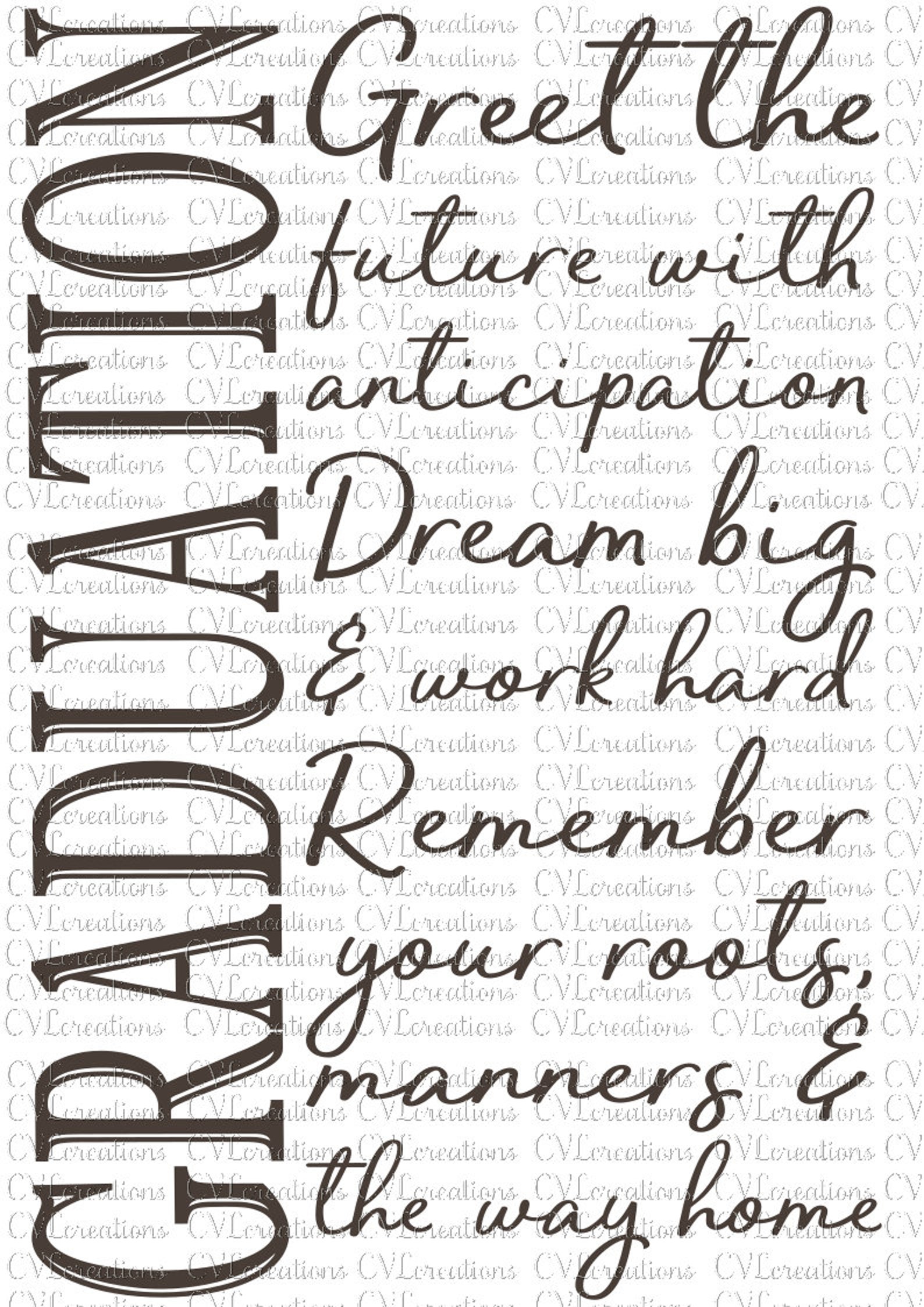 Graduation Greet the Future With Anticipation Dream Big Senior Digital ...