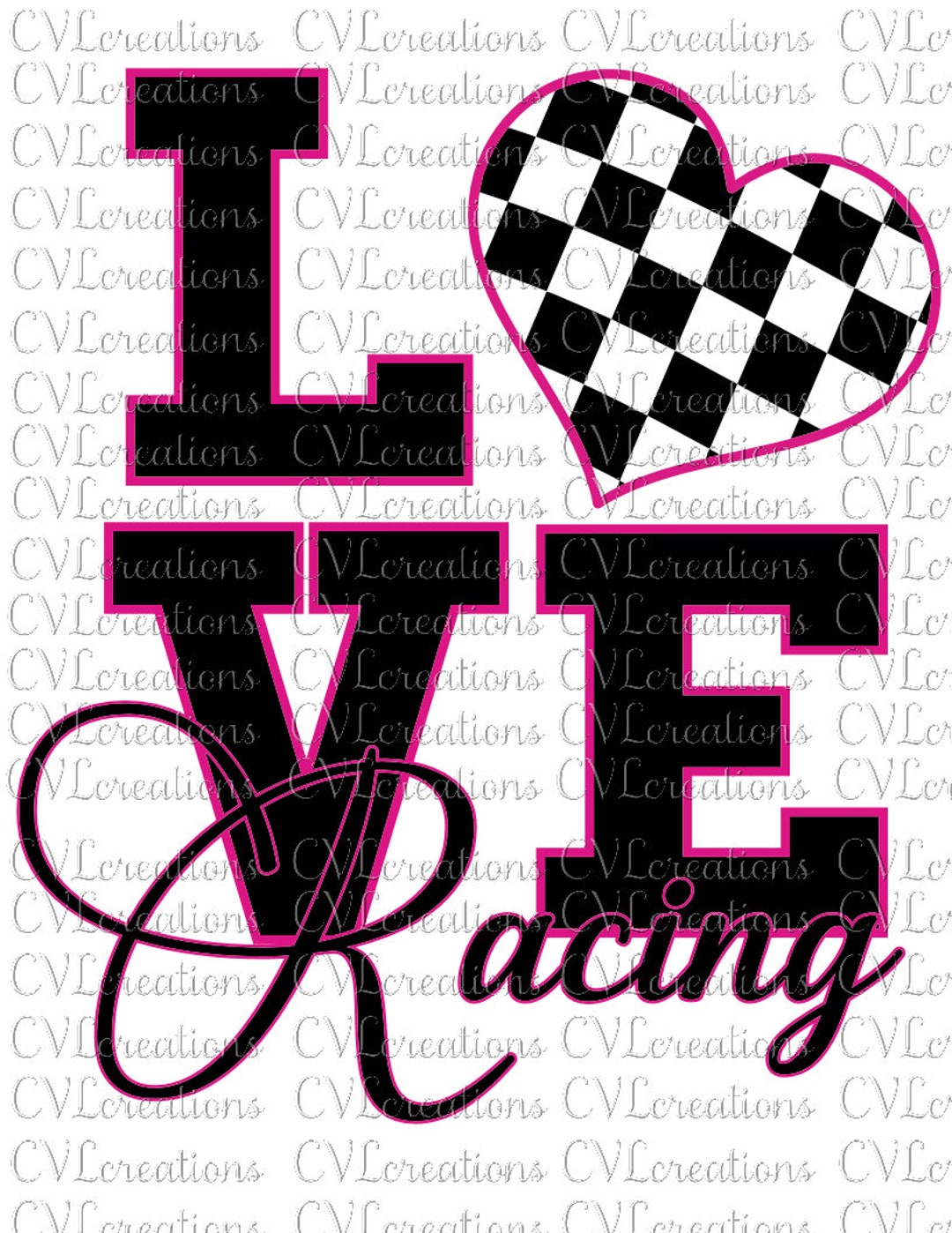 LOVE Racing Digital File SVG PNG Dxf - Etsy