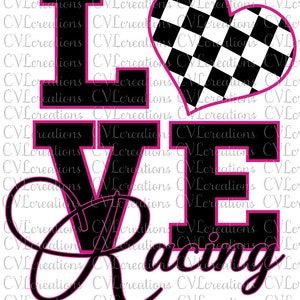 LOVE Racing Digital File SVG PNG Dxf - Etsy