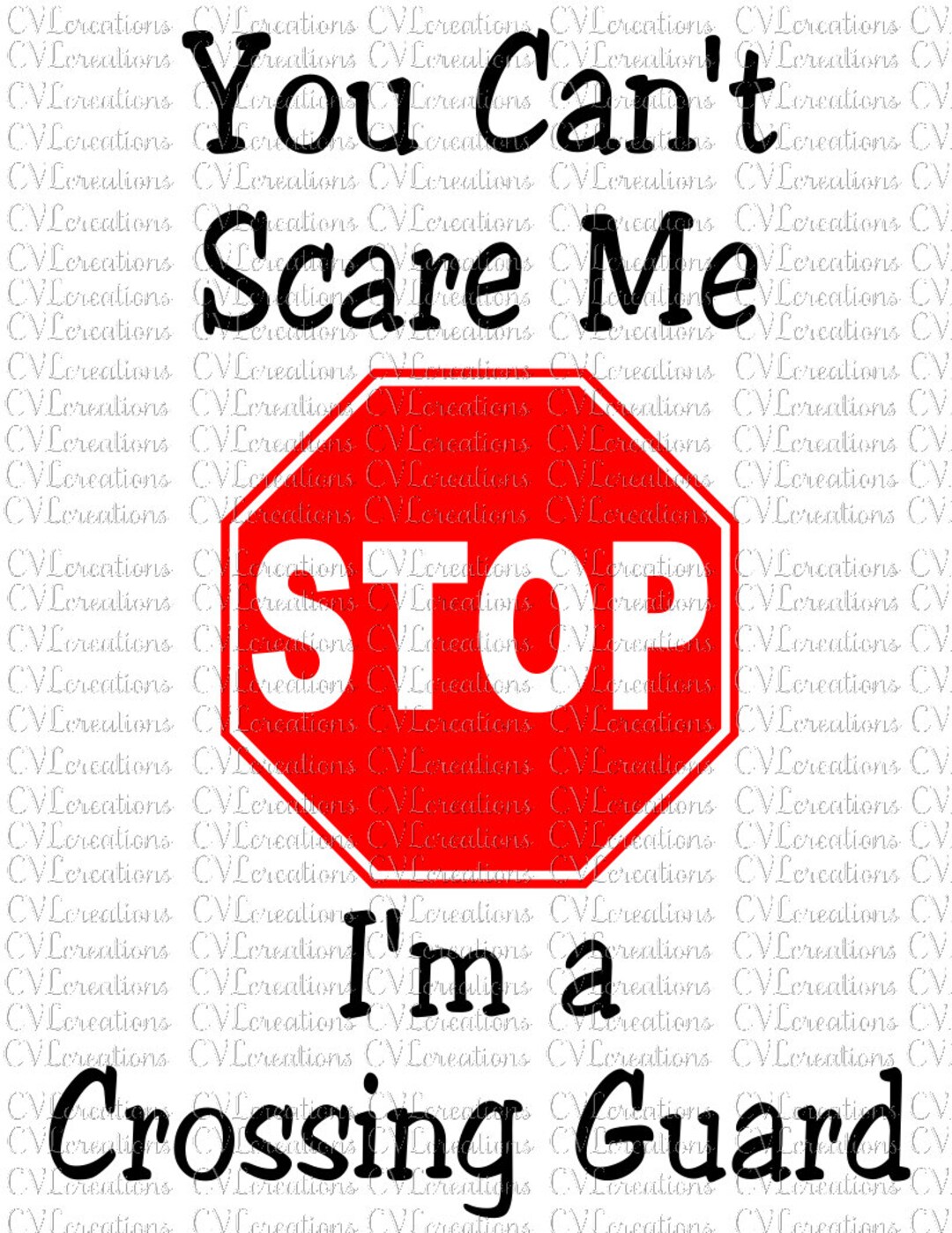 You Don't Scare Me I'm a Crossing Guard SVG PNG DXF Digital File - Etsy