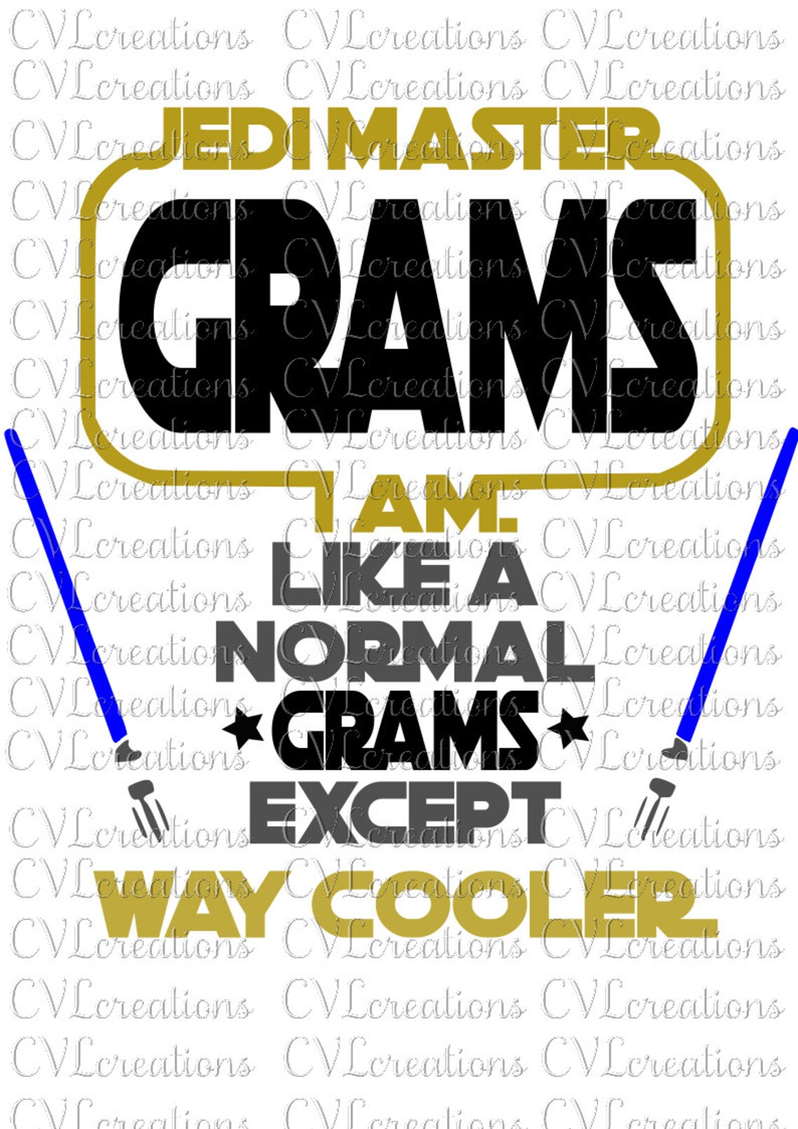 Jedi Master Grams Digital File SVG DXF EPS - Etsy