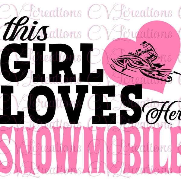 Girl Snowmobile Svg - Etsy