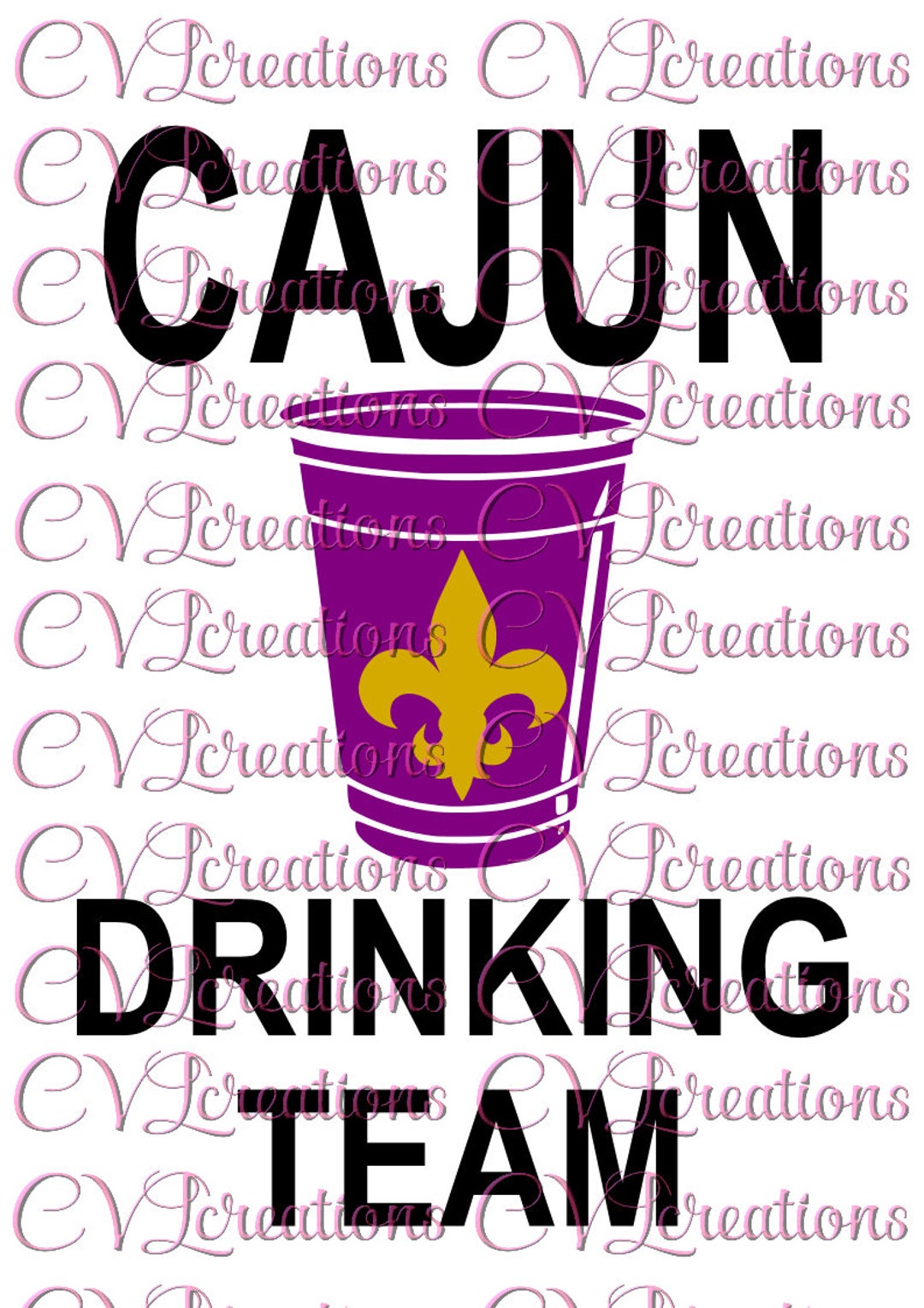 Cajun Drinking Team SVG PNG DXF Mardi Gras - Etsy