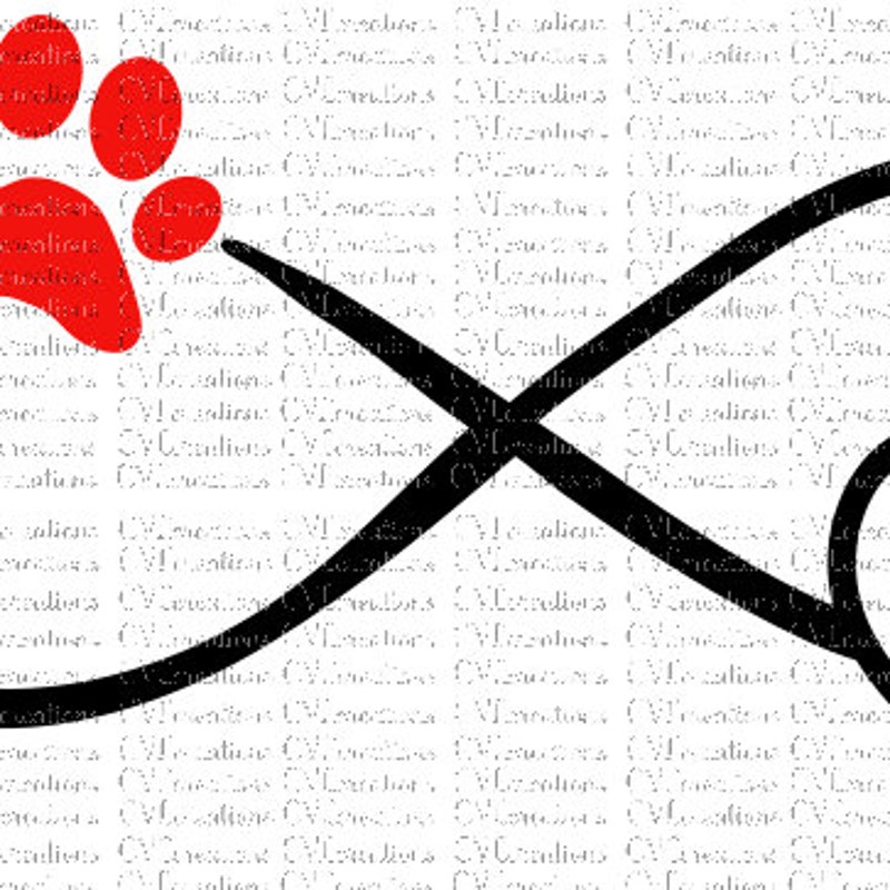 Infinity Paw Svg - Etsy