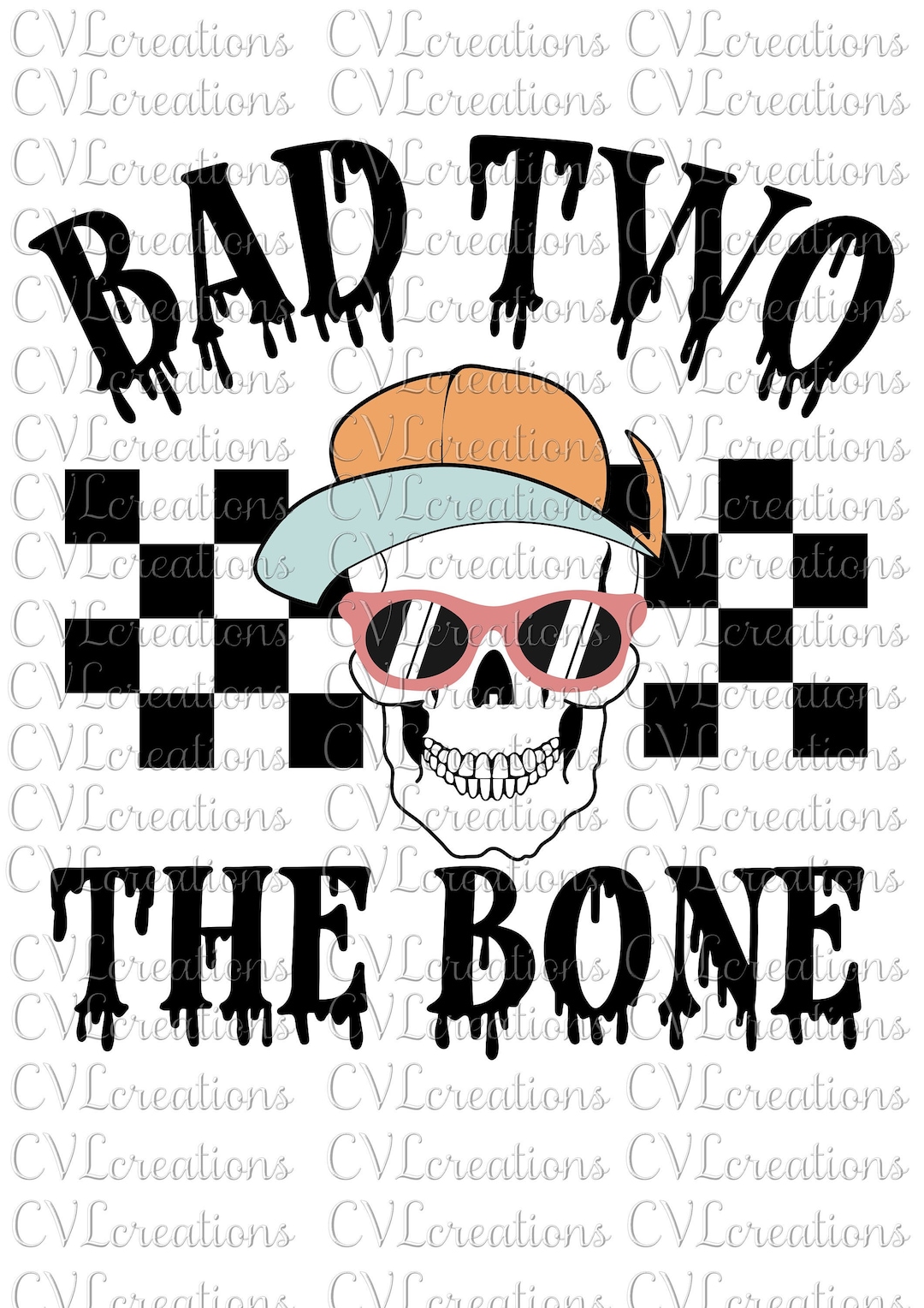 Bad Two the Bone for Boy or Girl--black or Purple Digital File SVG PNG ...