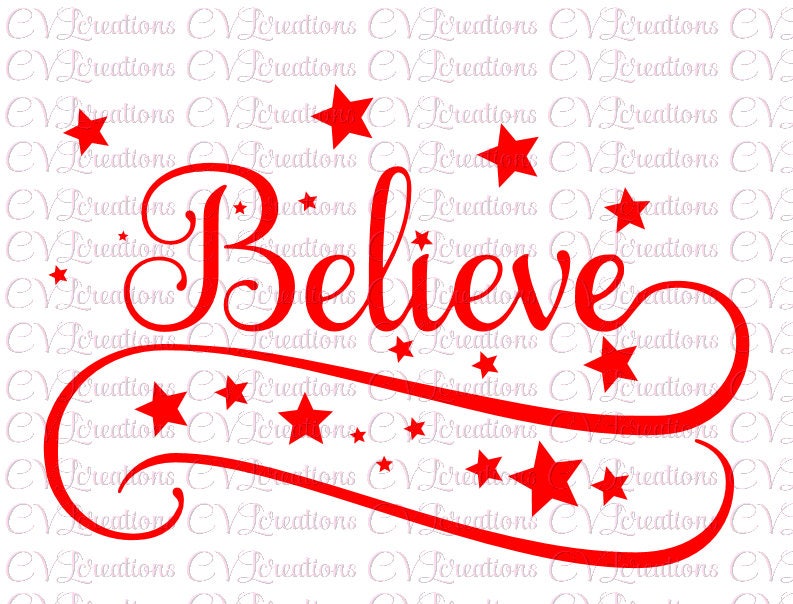 Believe Christmas Digital File SVG DXF EPS Png Pdf - Etsy