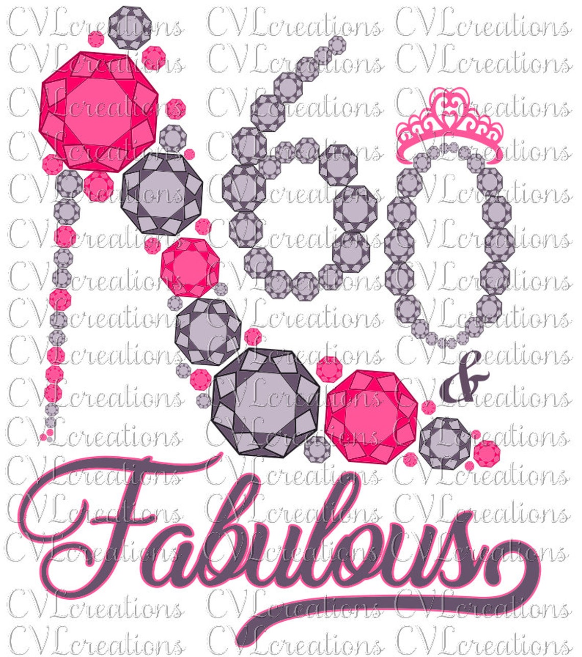 60 & Fabulous! Diamond Heel Digital File SVG DXF EPS Png Pdf - Etsy
