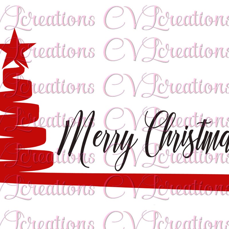 Ribbon Christmas Tree Svg - Etsy