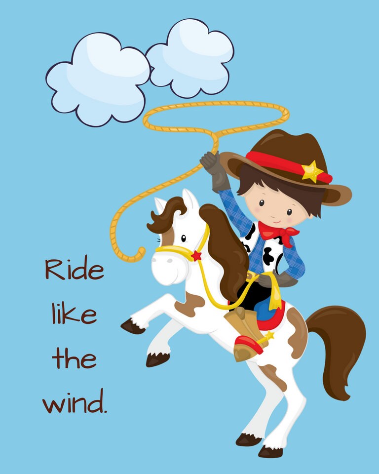 Cowboy Nursery Prints Wild West Art for Kids - Etsy