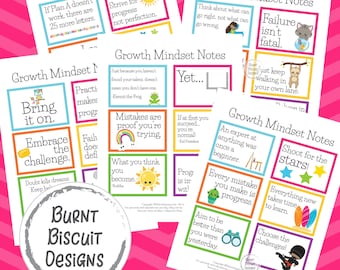 Growth Mindset Printable Notes for the Classroom - Etsy