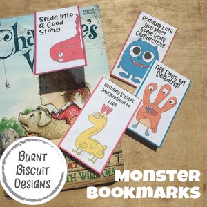 Monster Halloween Bookmarks - Printable Foldable Halloween Bookmarks ...