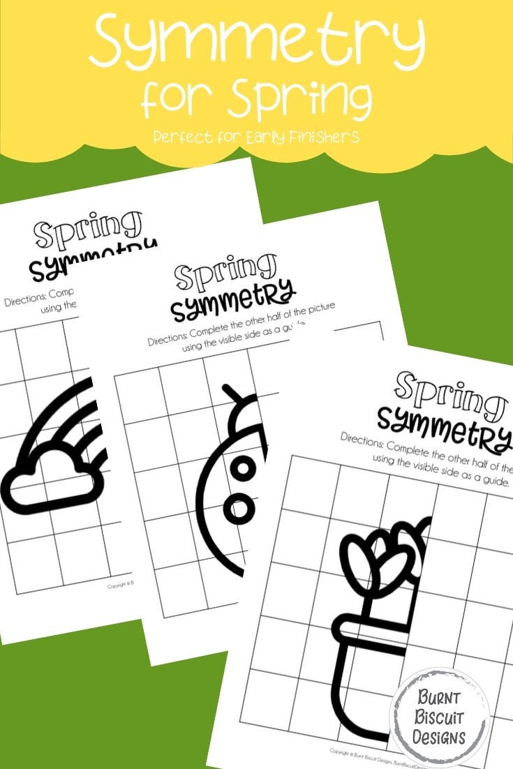 Math Printables: Spring Symmetry - Etsy