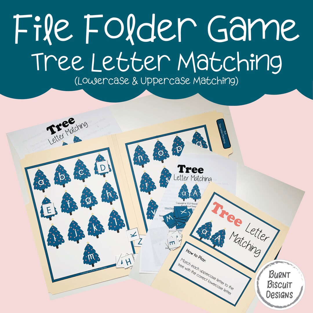 Preschool File Folder Game - Christmas Tree Letter Matching Activity - Etsy