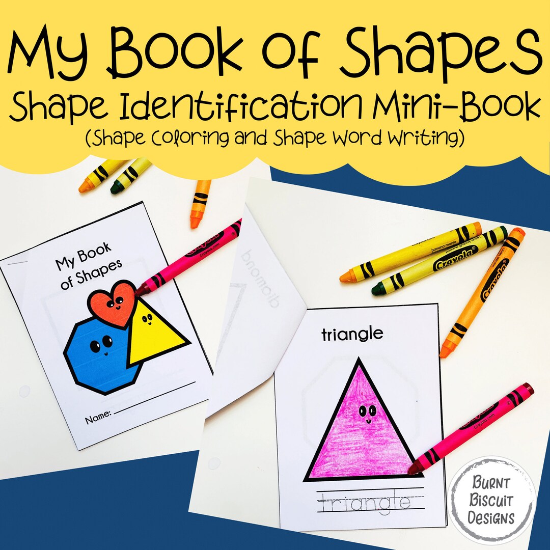 Preschool Math Activity - My Book of Shapes - Etsy