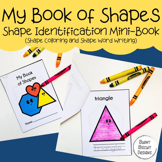 Preschool Math Activity My Book of Shapes | Etsy
