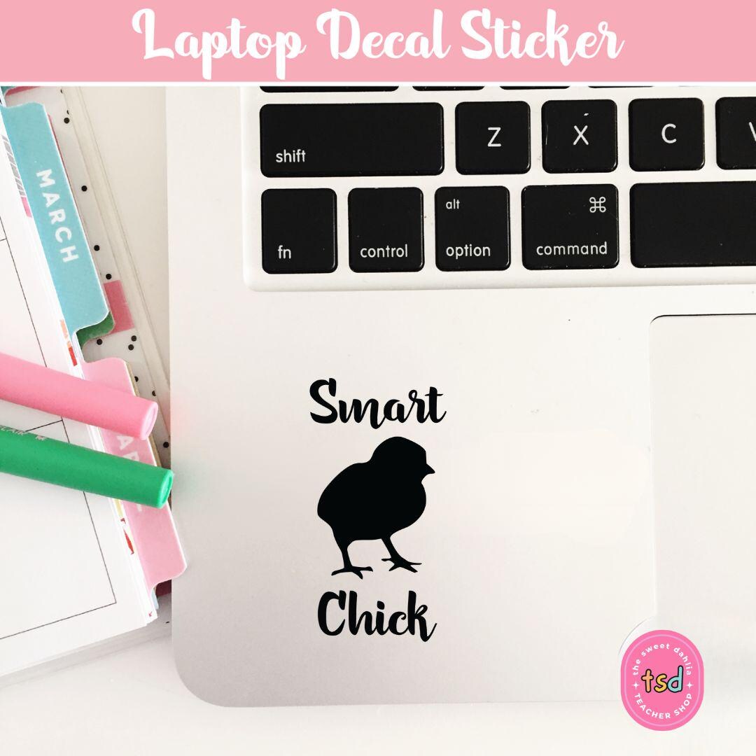 Laptop Decal Sticker * Smart Chick Laptop Sticker * Chick Laptop ...