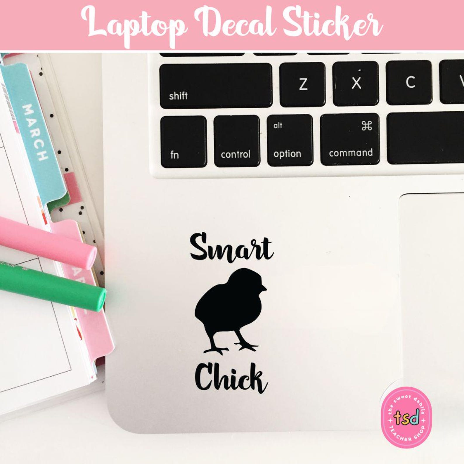 Laptop Decal Sticker * Smart Chick Laptop Sticker * Chick Laptop ...