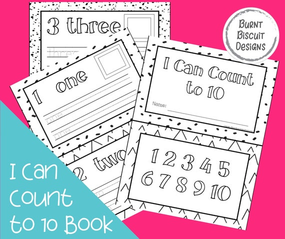 I Can Count to 10 Printable Preschool Math Activity Book | Etsy