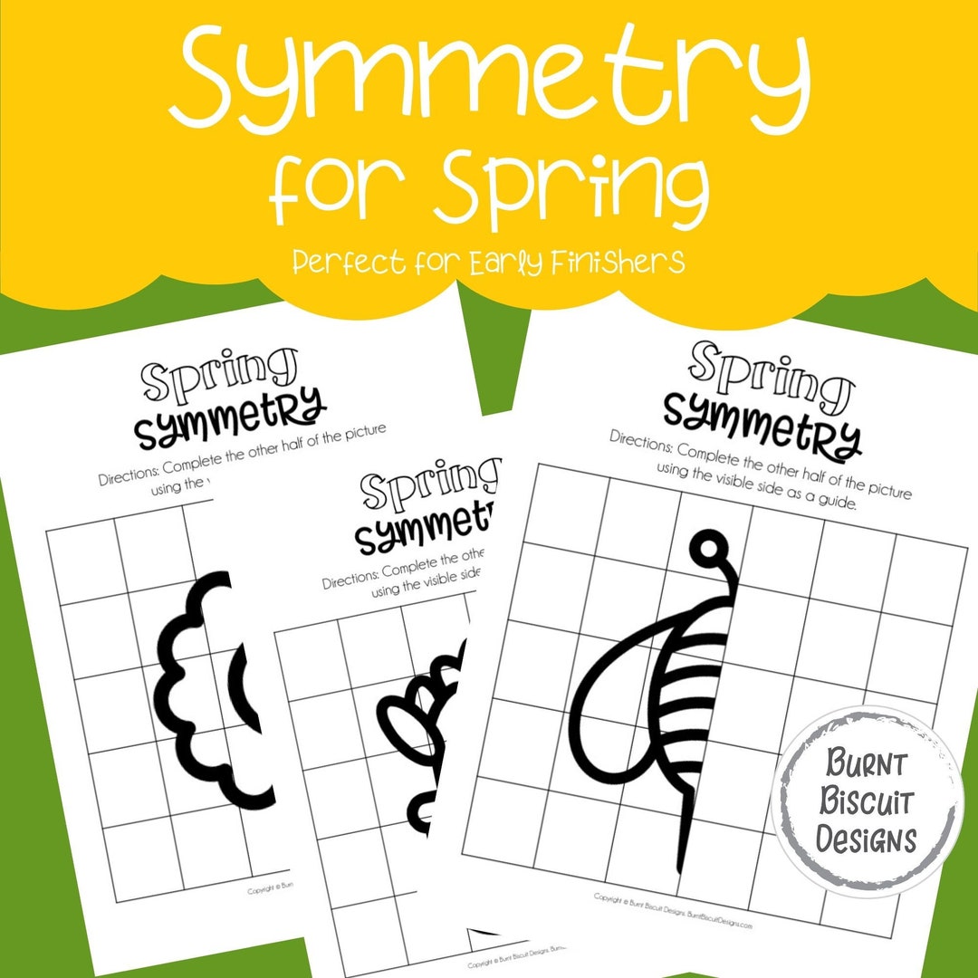 Math Printables: Spring Symmetry - Etsy