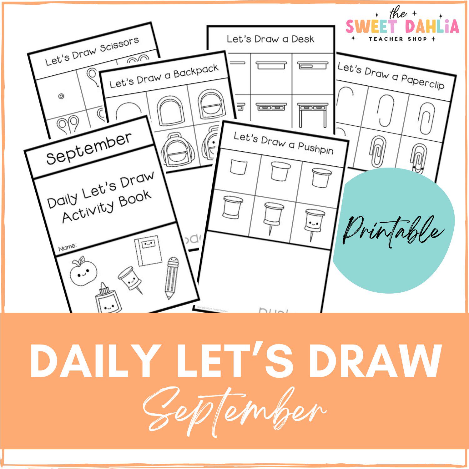 Daily Drawing Prompts for Kids - Let's Draw - September and Back to ...