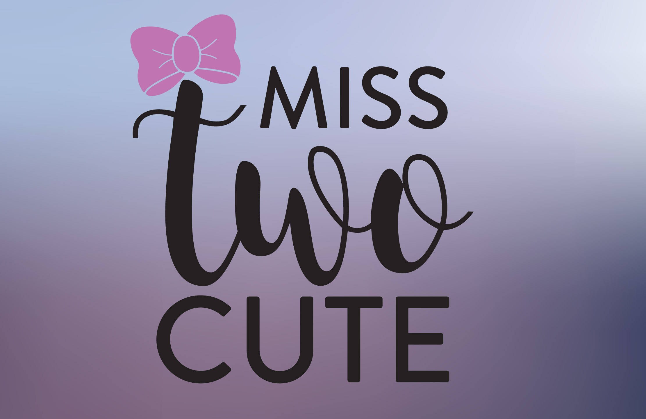 Miss Two Cute SVG Cut Fle Second Birthday SVG Cut File 2nd - Etsy Australia