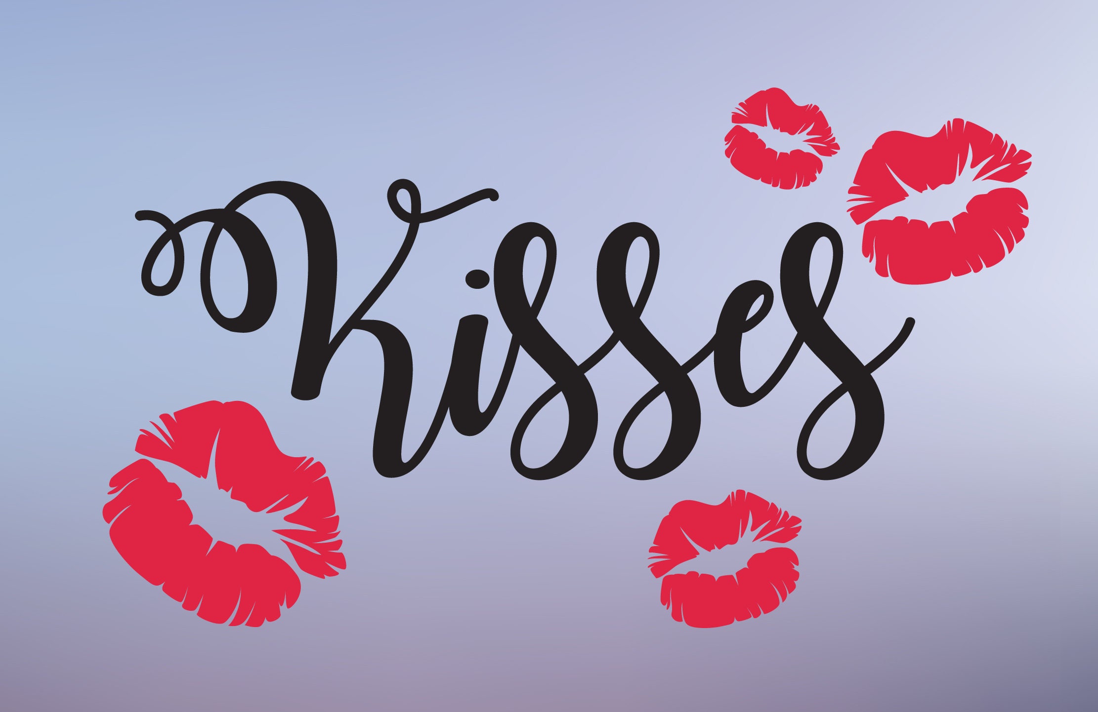 Kisses svg cut file kiss svg cut file lips svg cut file | Etsy