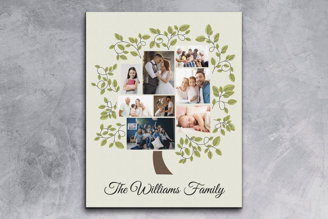 Family Tree Canvas Wall Art Family Photo Canvas Custom - Etsy