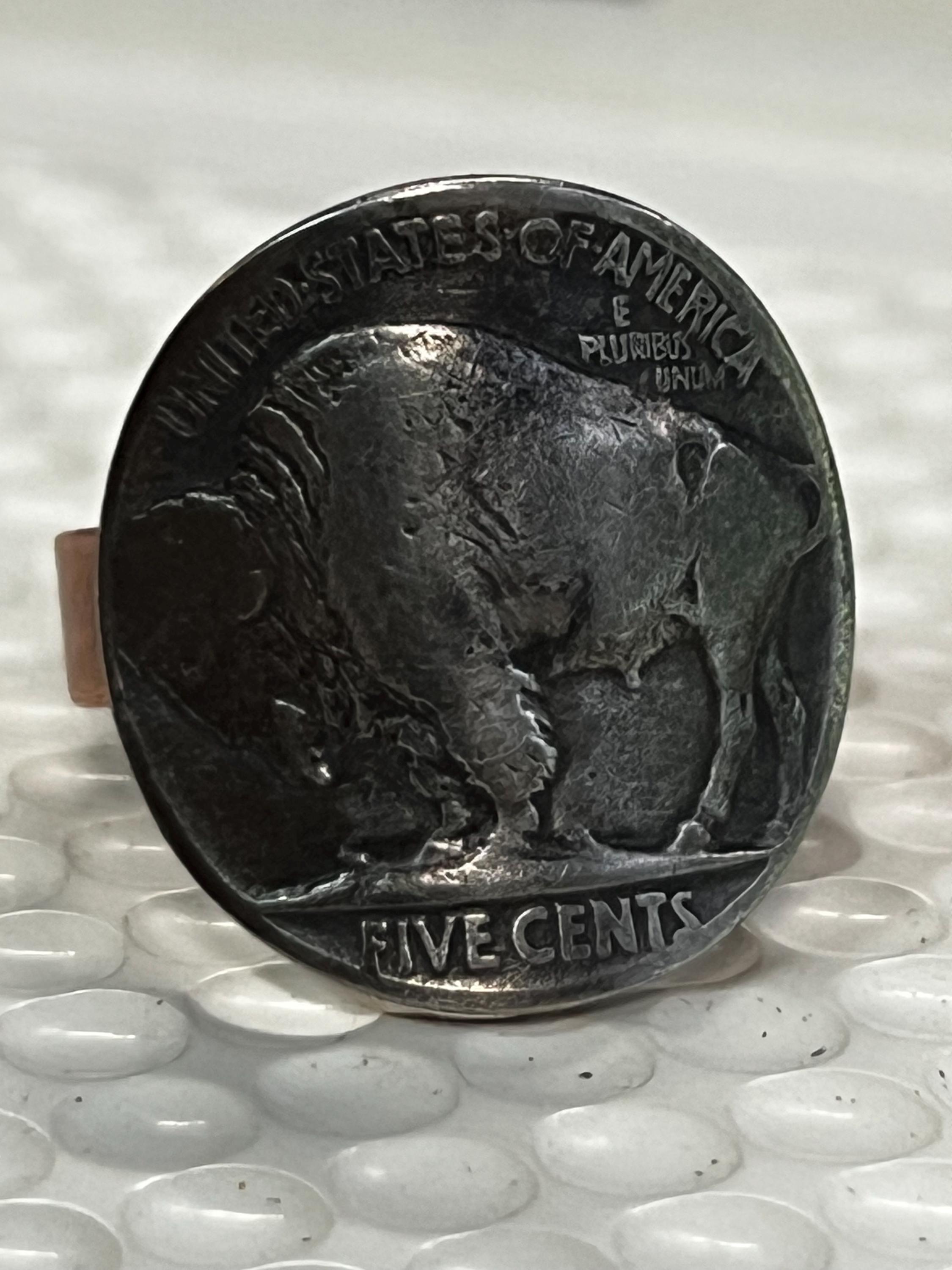 Vintage Buffalo Nickel Ring: Bison Coin Ring, Copper Band - Etsy