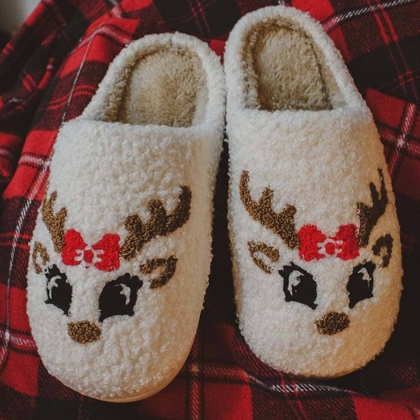 Christmas Slippers - Etsy