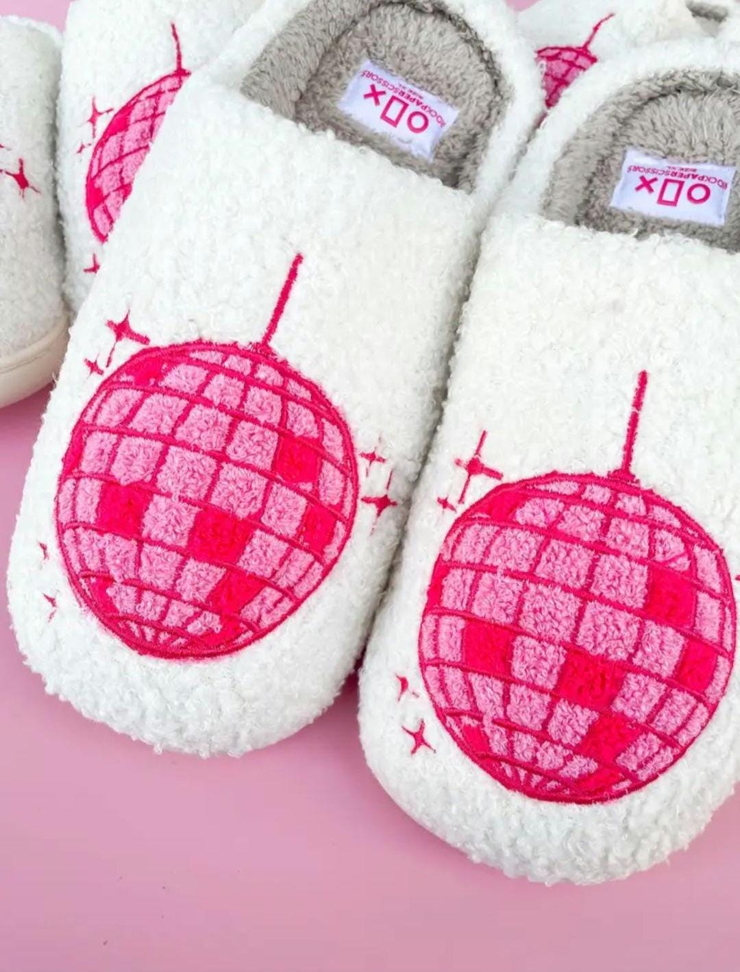 PINK DISCO BALL Slippers| Barbiecore Slippers| Western House Shoes ...