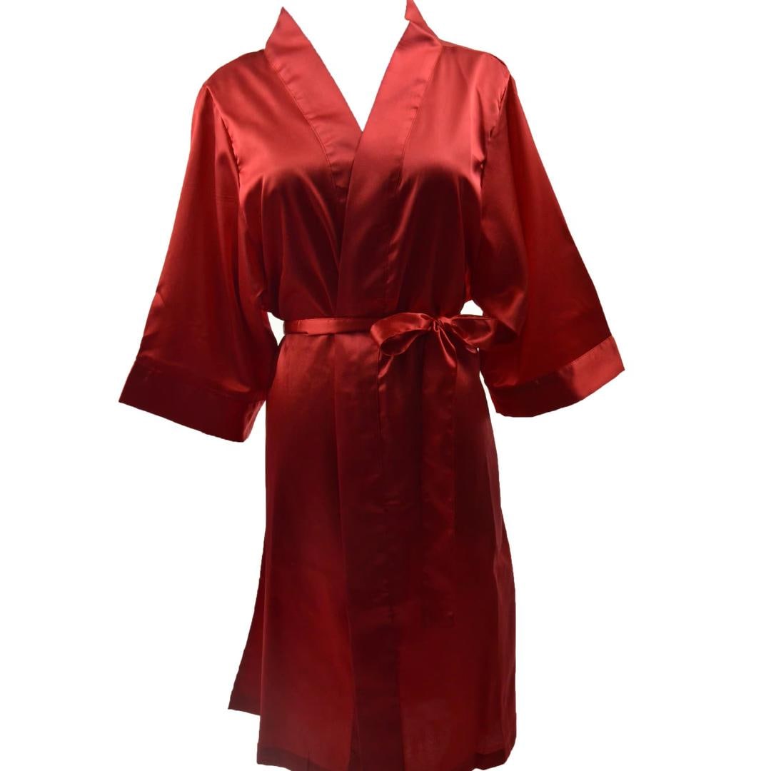 Red Robe / Red Satin Robe / Red Bride to Be Robe/ Red Bridesmaid Robe ...