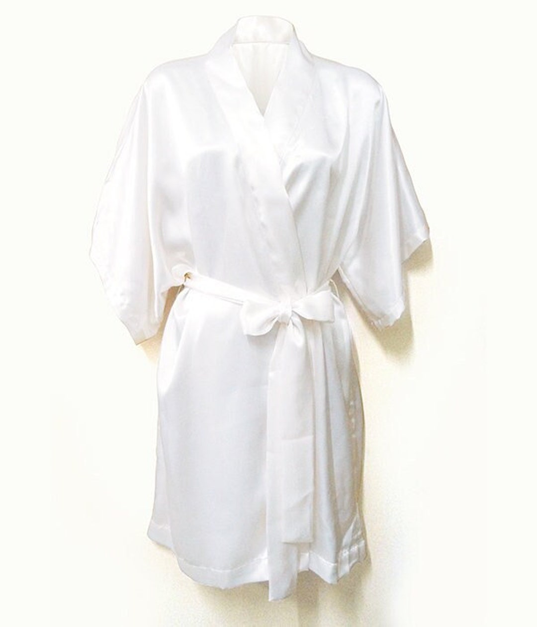 White Robe, Bride Robe, White Bridal Robe, Wedding Robe, Satin Robe ...