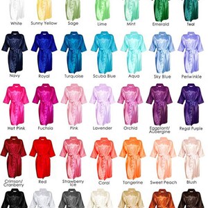 Lavender Flower Girl Robes | Personalized Satin Robes | Custom Satin ...