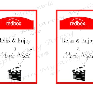 Redbox Gift Tag and Promo Code Card Bundle, Digital, Instant Download ...