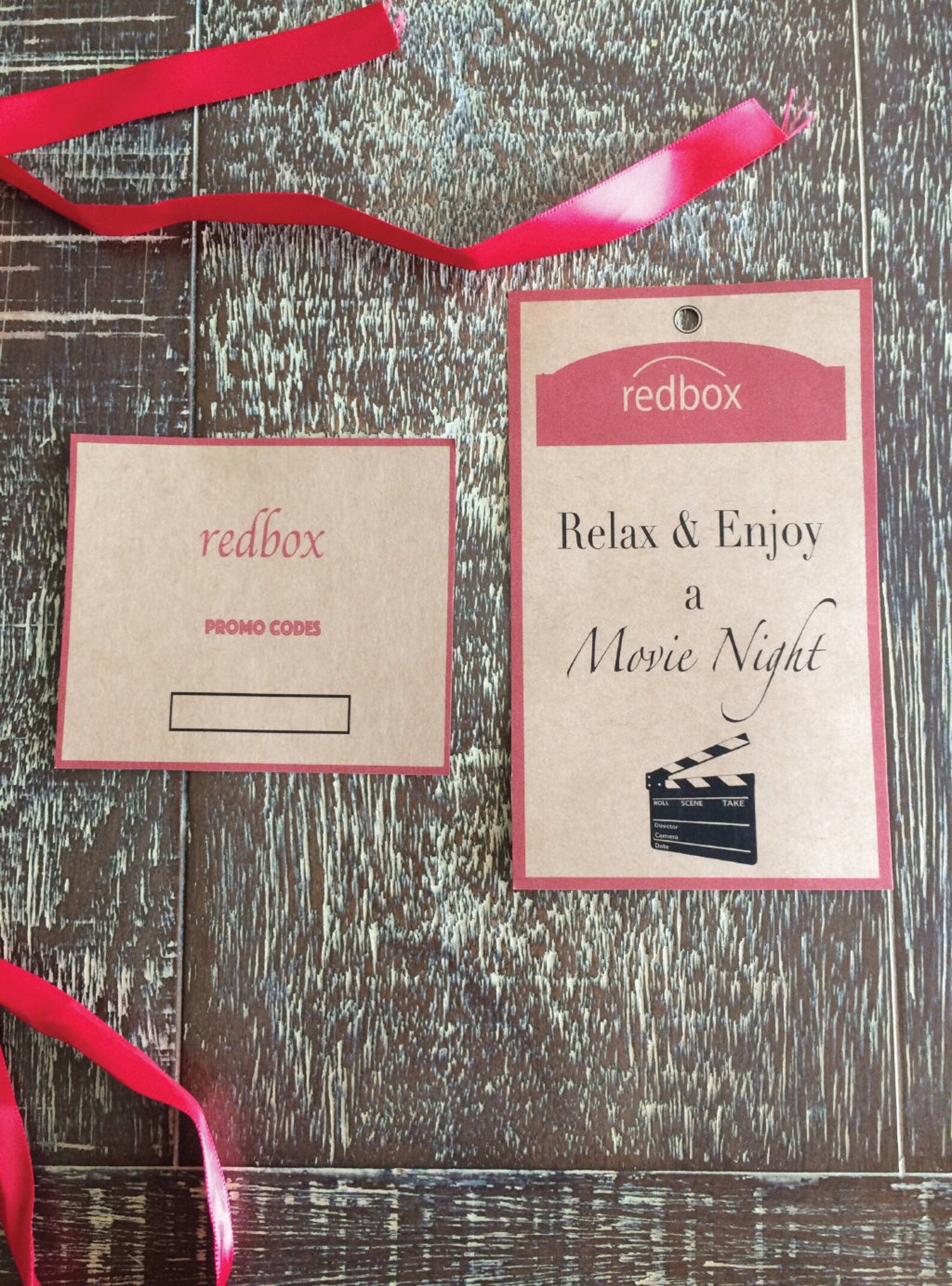 Redbox Gift Tag and Promo Code Card Bundle, Digital, Instant Download ...