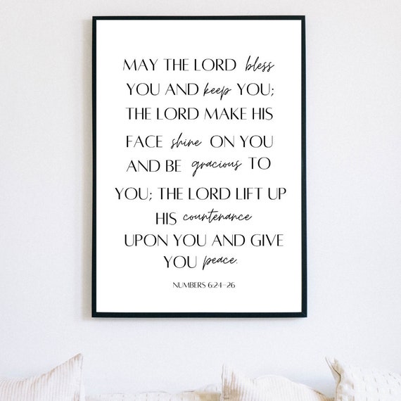 Numbers 6:24-26 Scripture Wall Decor | Etsy