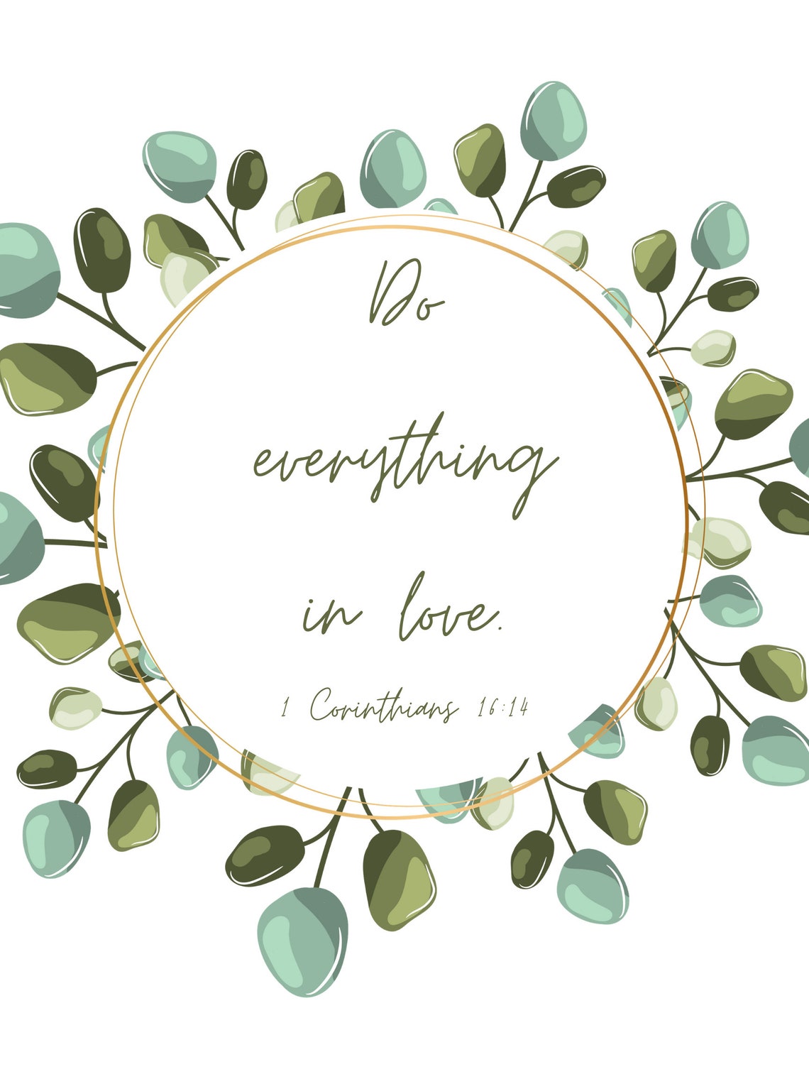 1 Corinthians 16:14 Scripture Printable Wall Decor - Etsy