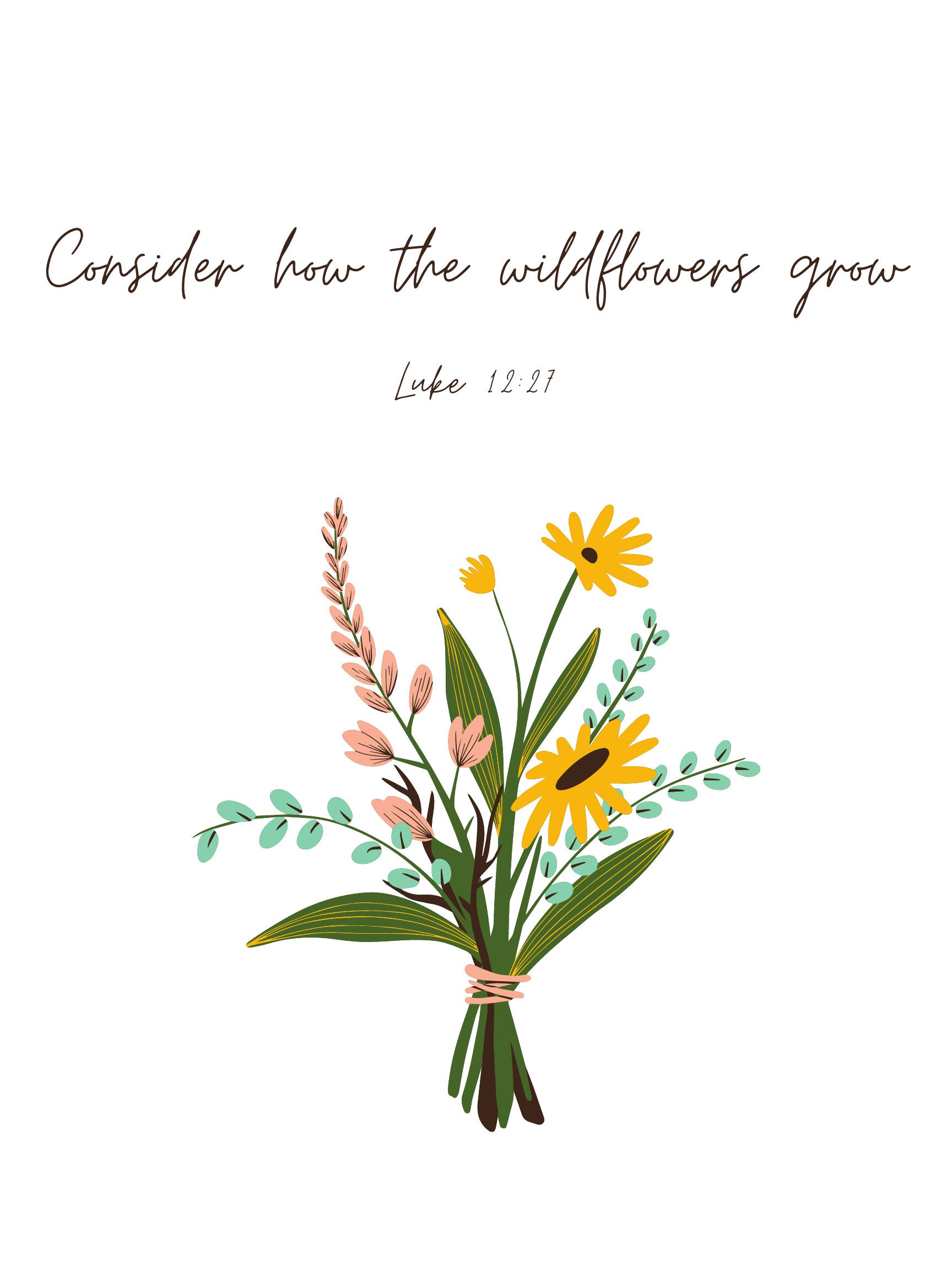 Luke 12:27 Scripture Printable - Etsy