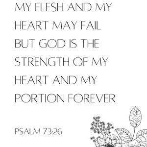 Psalm 73:26 Scripture Printable Wall Decor - Etsy