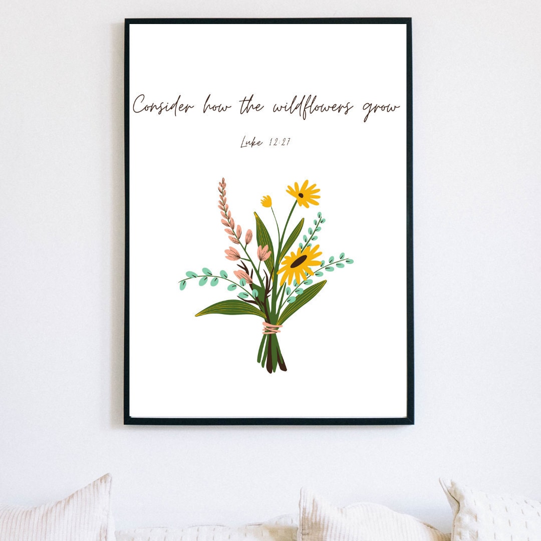 Luke 12:27 Scripture Printable - Etsy